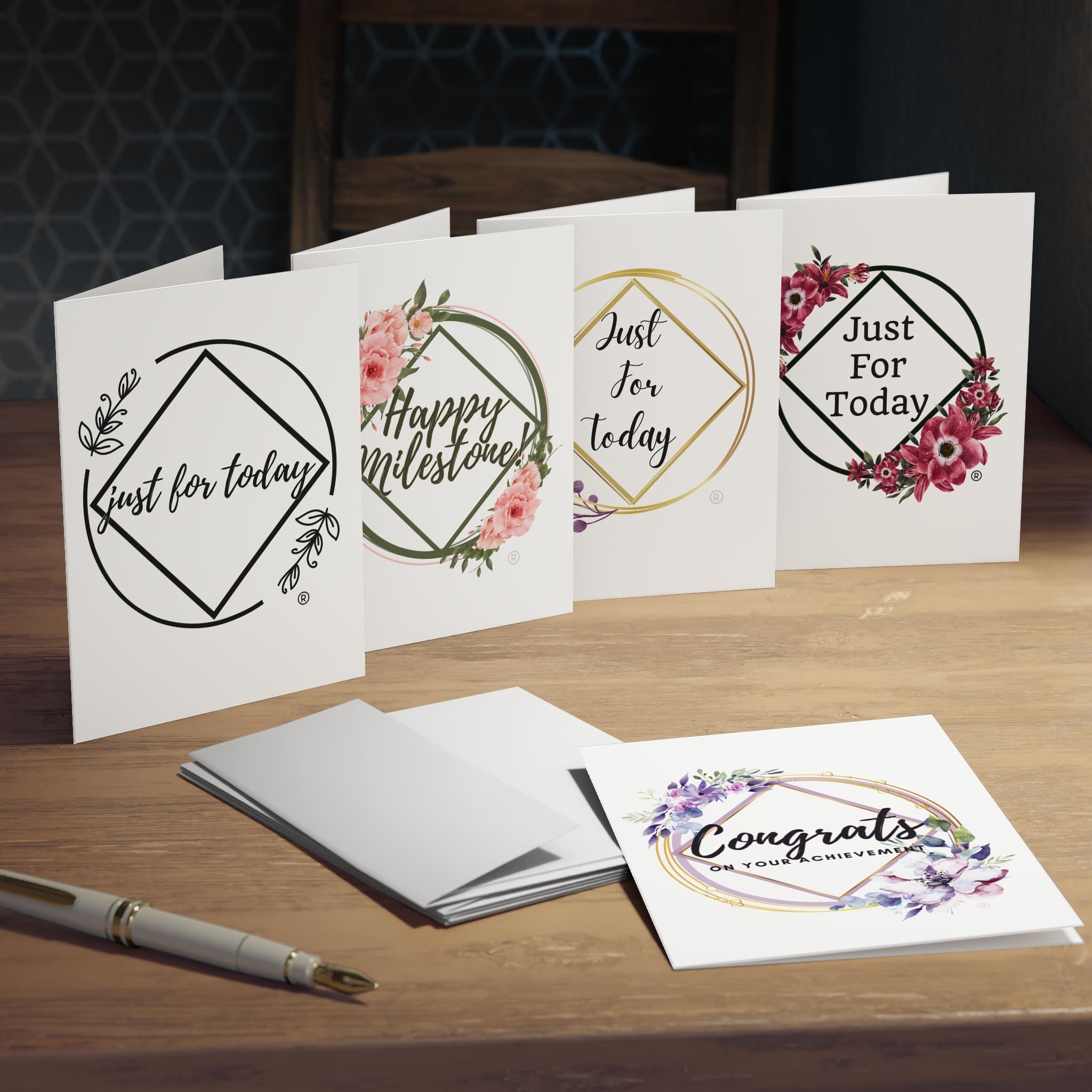 Floral NA Recovery Cards: Milestone Celebration - 5 Pack - Etsy