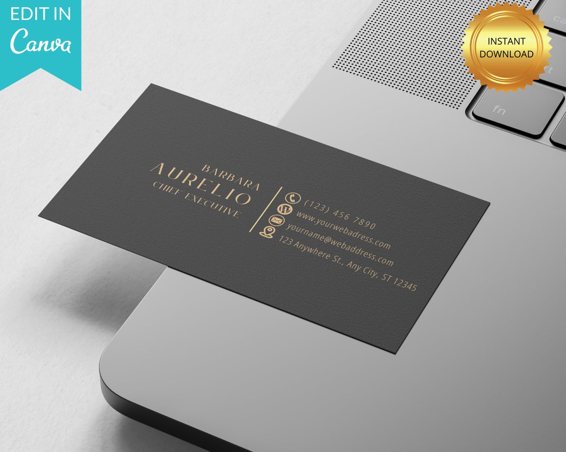 Small Business Card Template, Printable Business Card Design, DIY ...