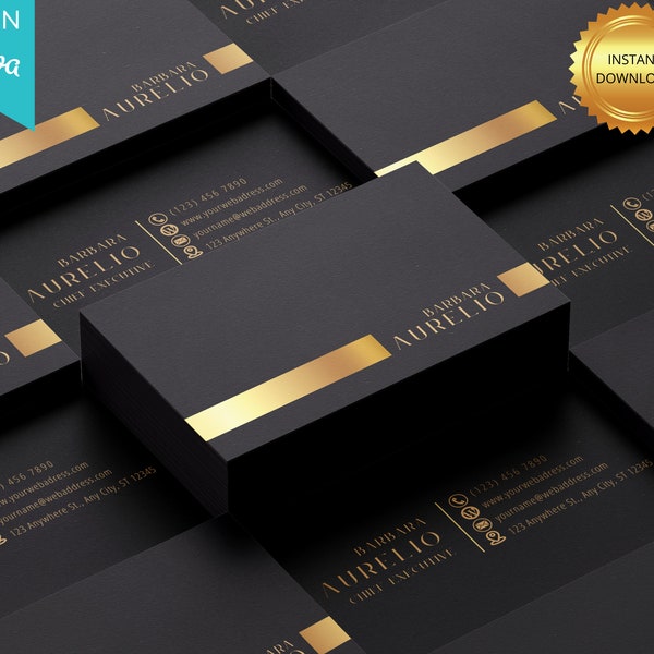 Custom Matte Black Business Card - Etsy