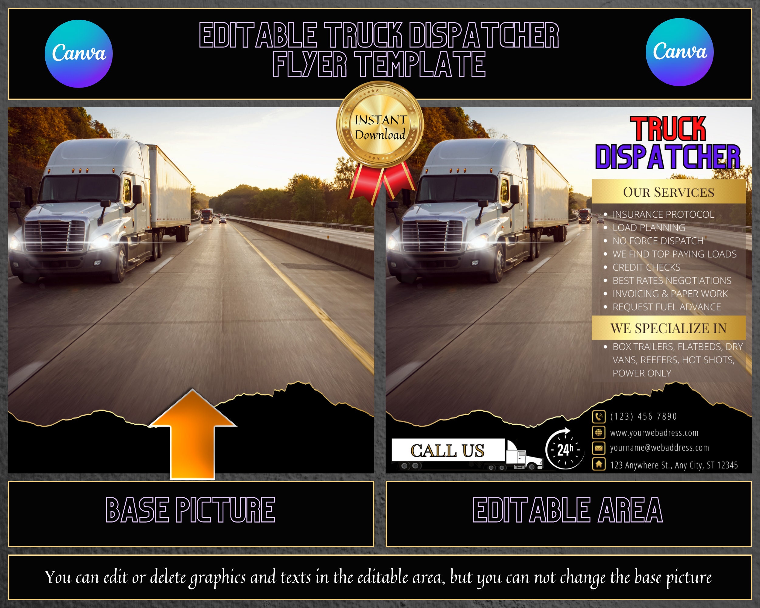 Customizable Truck Dispatcher Flyer Template, Trucking Dispatchers ...