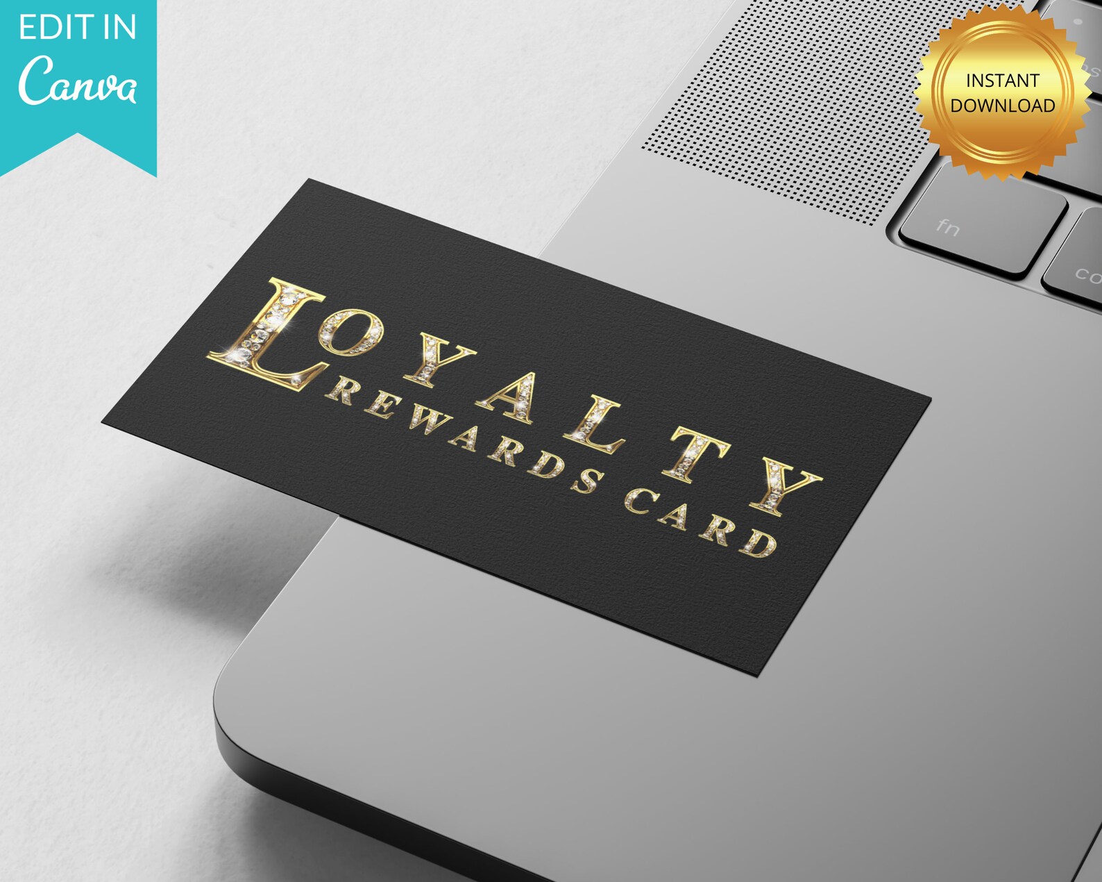 Elegant Black and Gold Loyalty Card Template, Luxury Loyalty Card ...