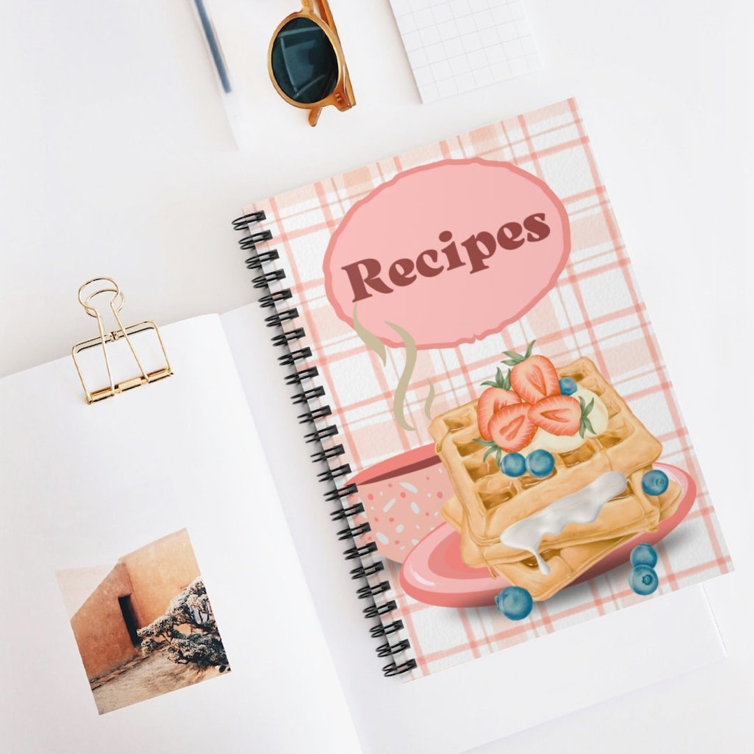 Recipe Book Soft Cover Journal |spiral Notebooks | Cookbook Lovers Gift ...