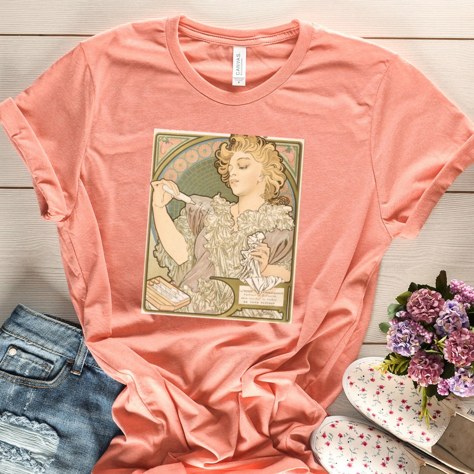 Mucha Goddess Art Nouveau -aesthetic Shirt,aesthetic Clothing,art Shirt ...
