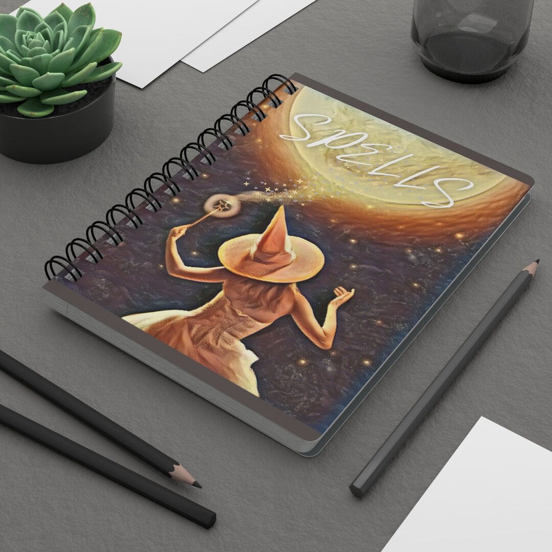Witch Spells Spiral Bound Journal, Boho Spiral Bound Notebook, Boho ...