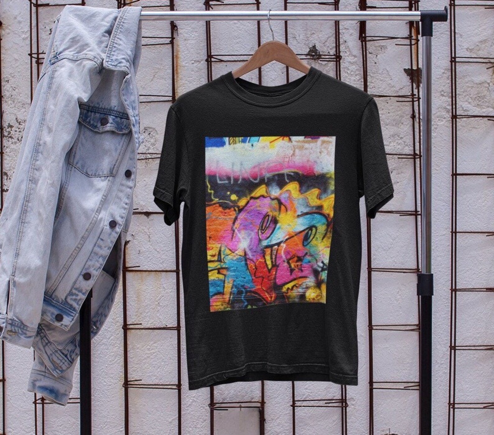 Street Graffiti Street Art T-shirt, Unisex T-shirt, Mens, Womens, Short ...