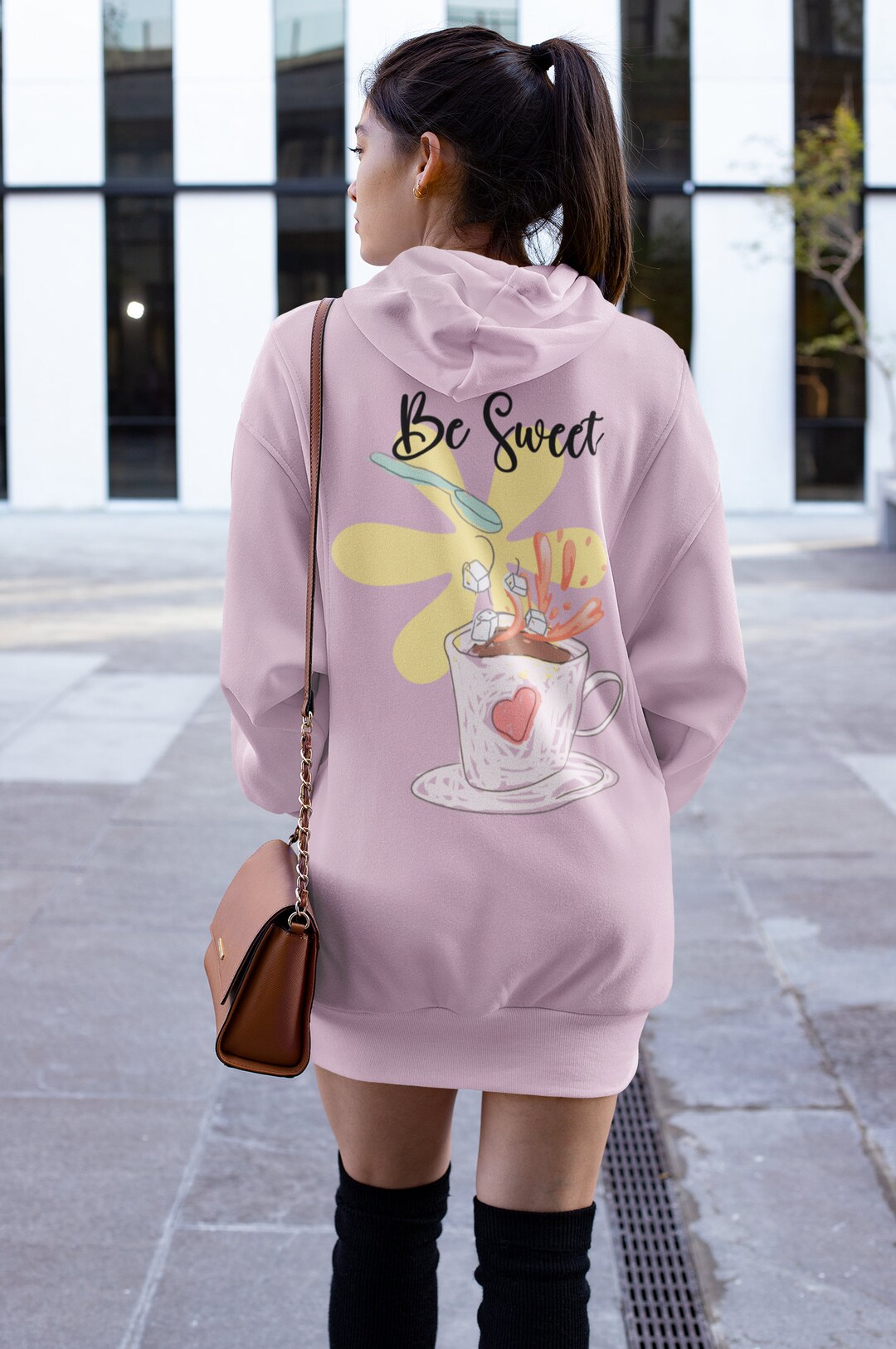 Be Sweet Coffee VSCO Hoodie / Smile Happy Oversized Sweatshirt ...