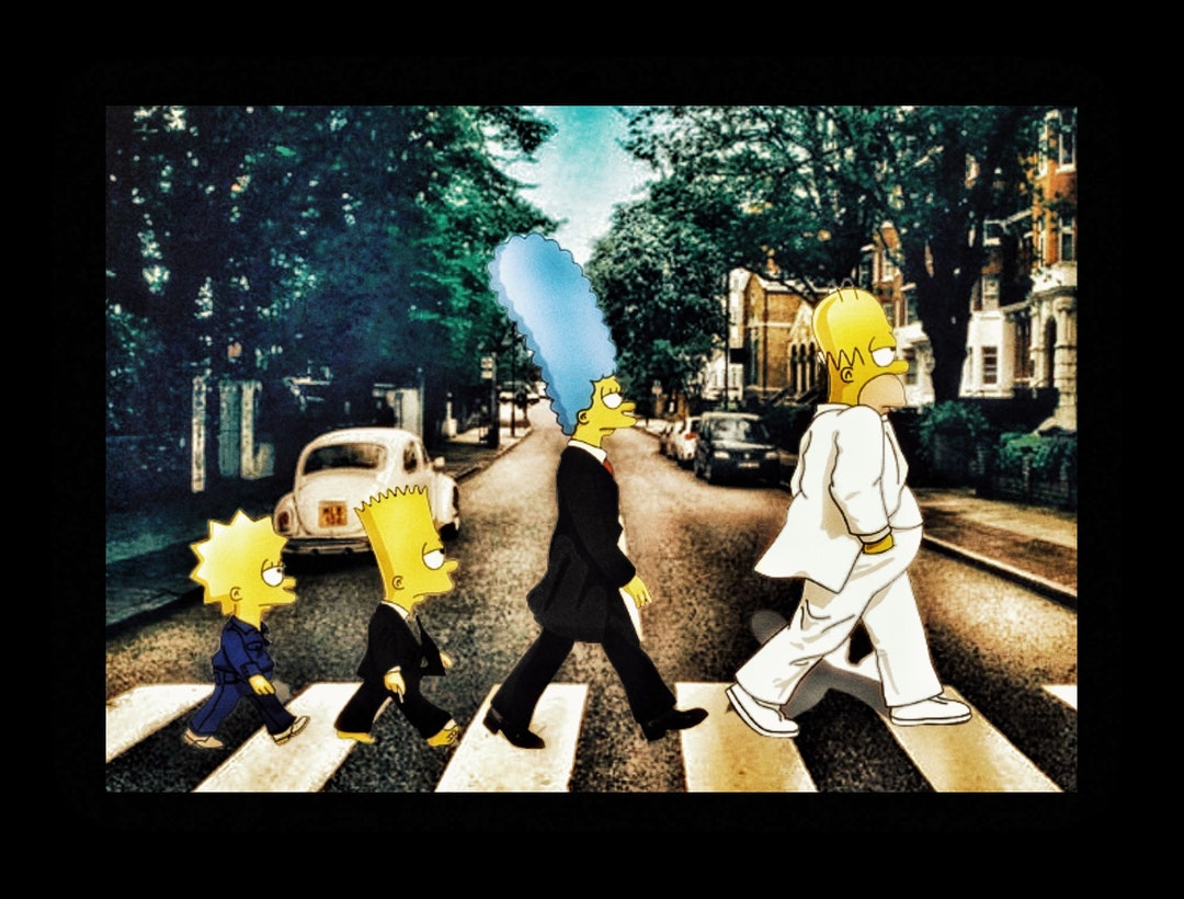 The Simpsons Abbey Road A4 Landscape Glossy Poster - Etsy