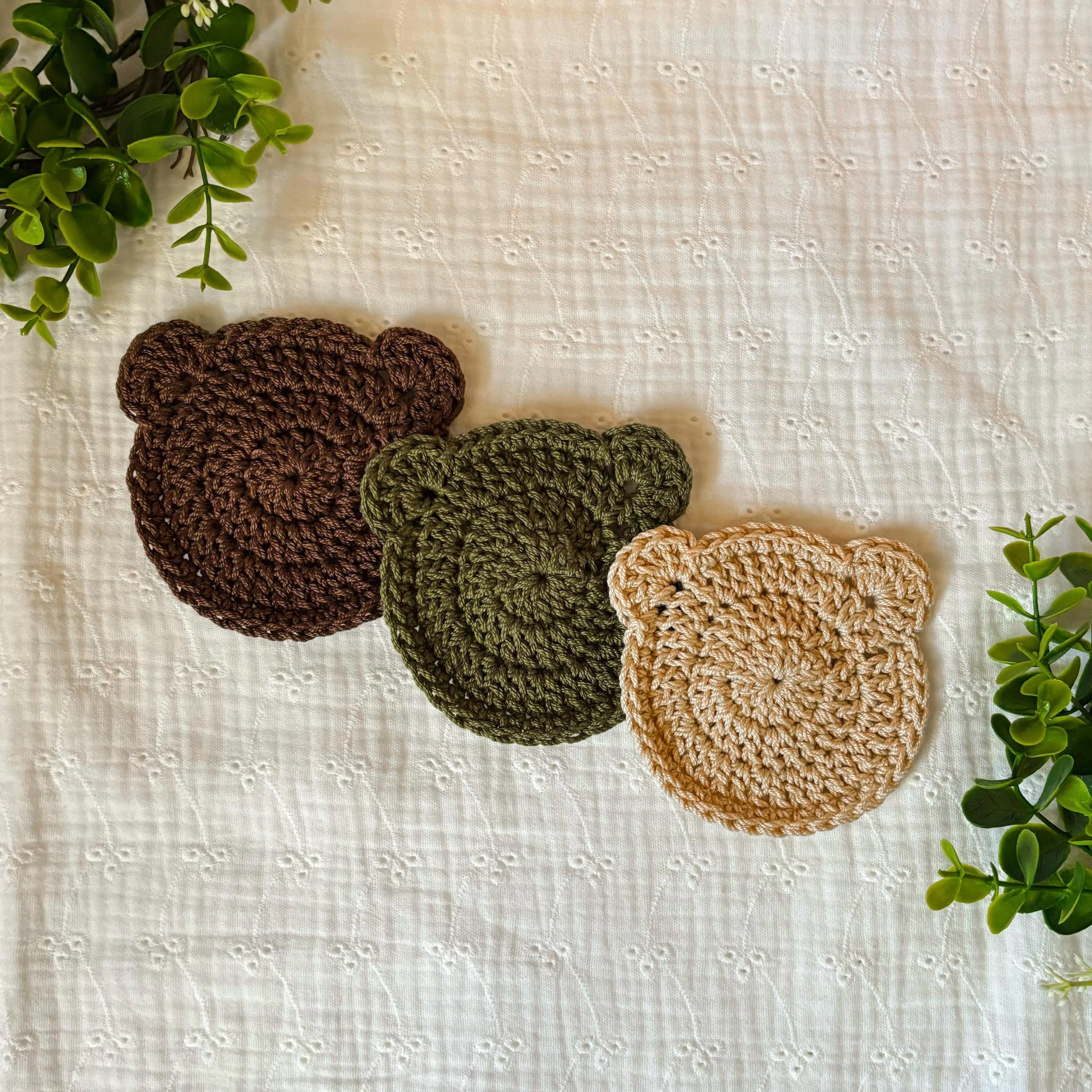 Cafe Bear Crochet Coaster Set ୨୧ | Cute Cozy Bear Setup | Bear Gift ...