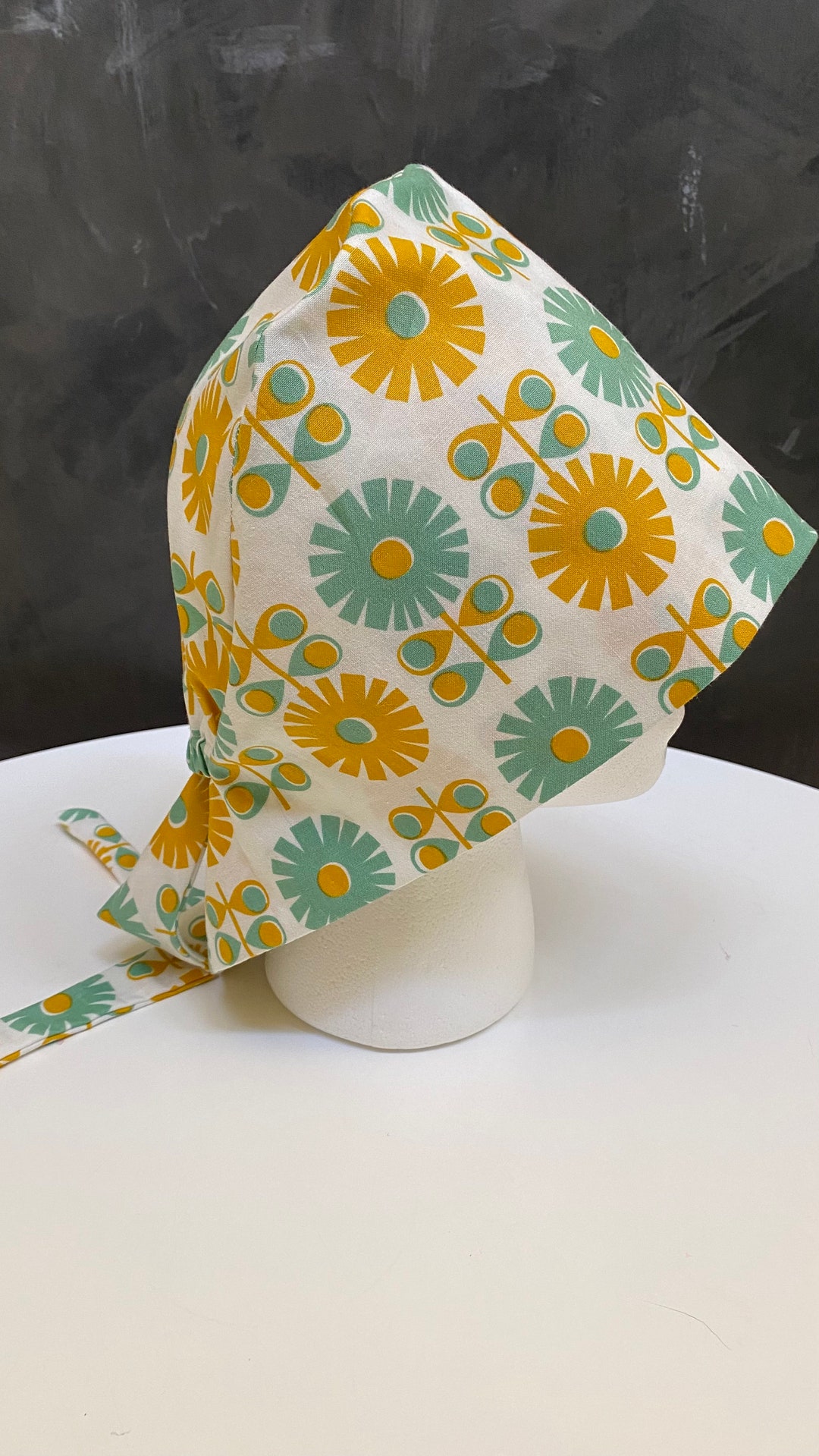 Floral Scrub Cap - Retro Floral - Etsy