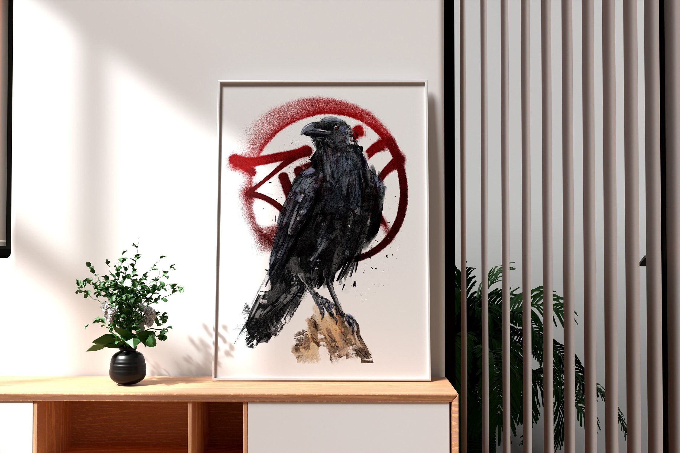Graffiti Style Blood Raven Limited Art Print | Nature Gift Idea ...