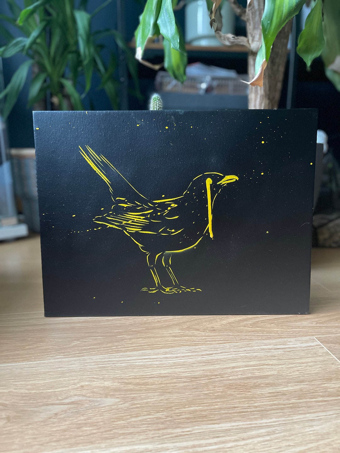 Blackbird Painting for Living Room Painting Graffiti Art Entryway Wall ...