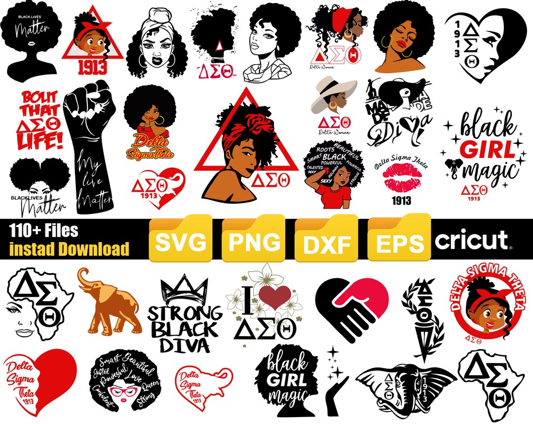 Delta Sigma Theta Svg Bundle, Delta Sigma Theta Sorority Svg, Delta ...