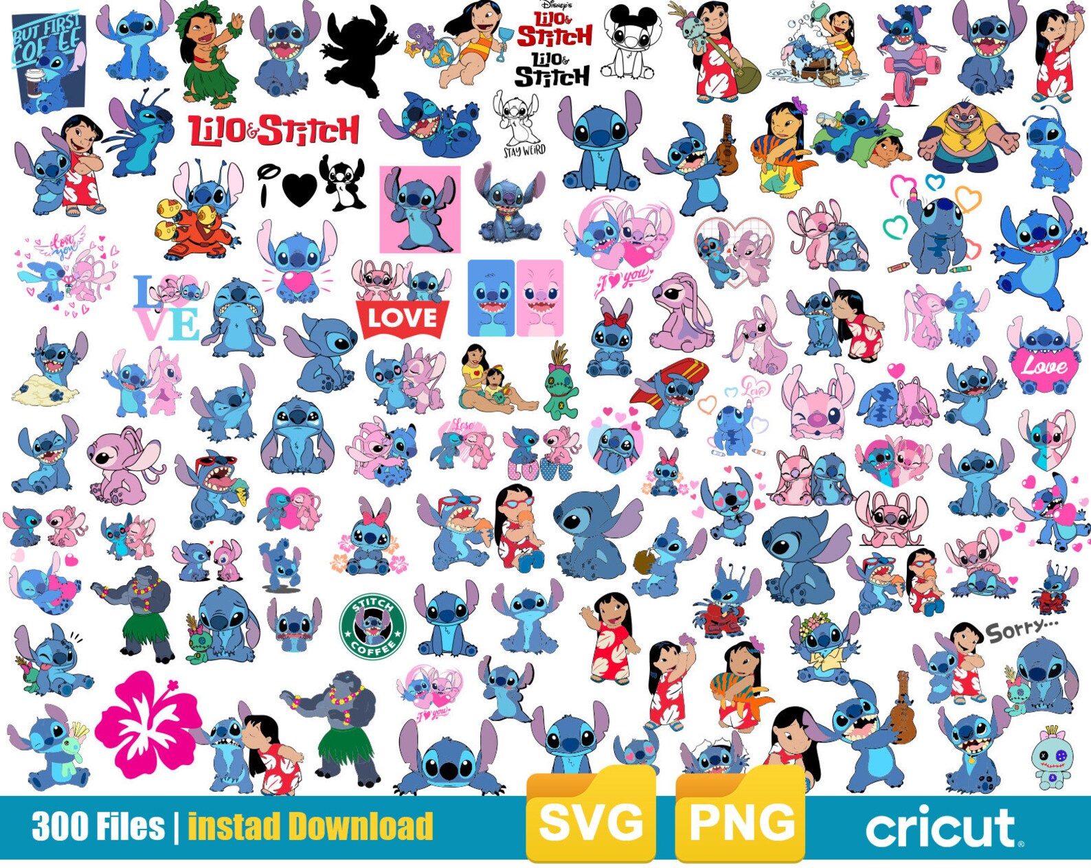 Lilo and Stitch Svg, Lilo and Stitch Bundle Svg for Cricut, Layered ...