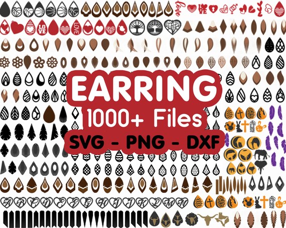 Earring Svg Earring Svg Cricut Earring Bundle Svg Files - Etsy