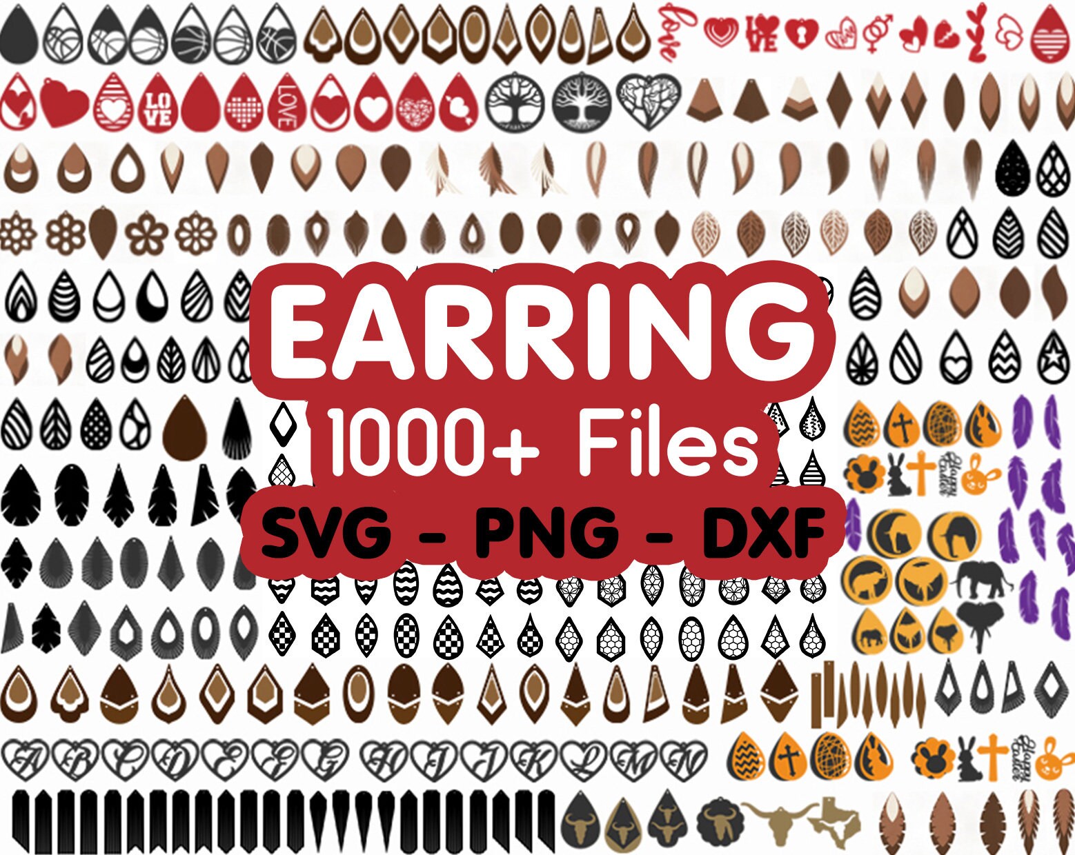 Earring Svg Earring Svg Cricut Earring Bundle Svg Files - Etsy