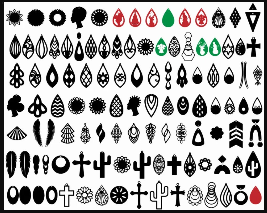 Earring Svg Earring Svg Cricut Earring Bundle Svg Files - Etsy