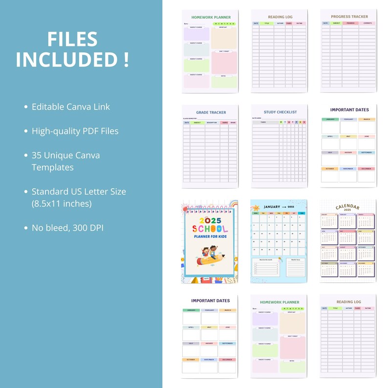 Editable 2025 Kids School Planner | Fun and Functional Homeschool ...