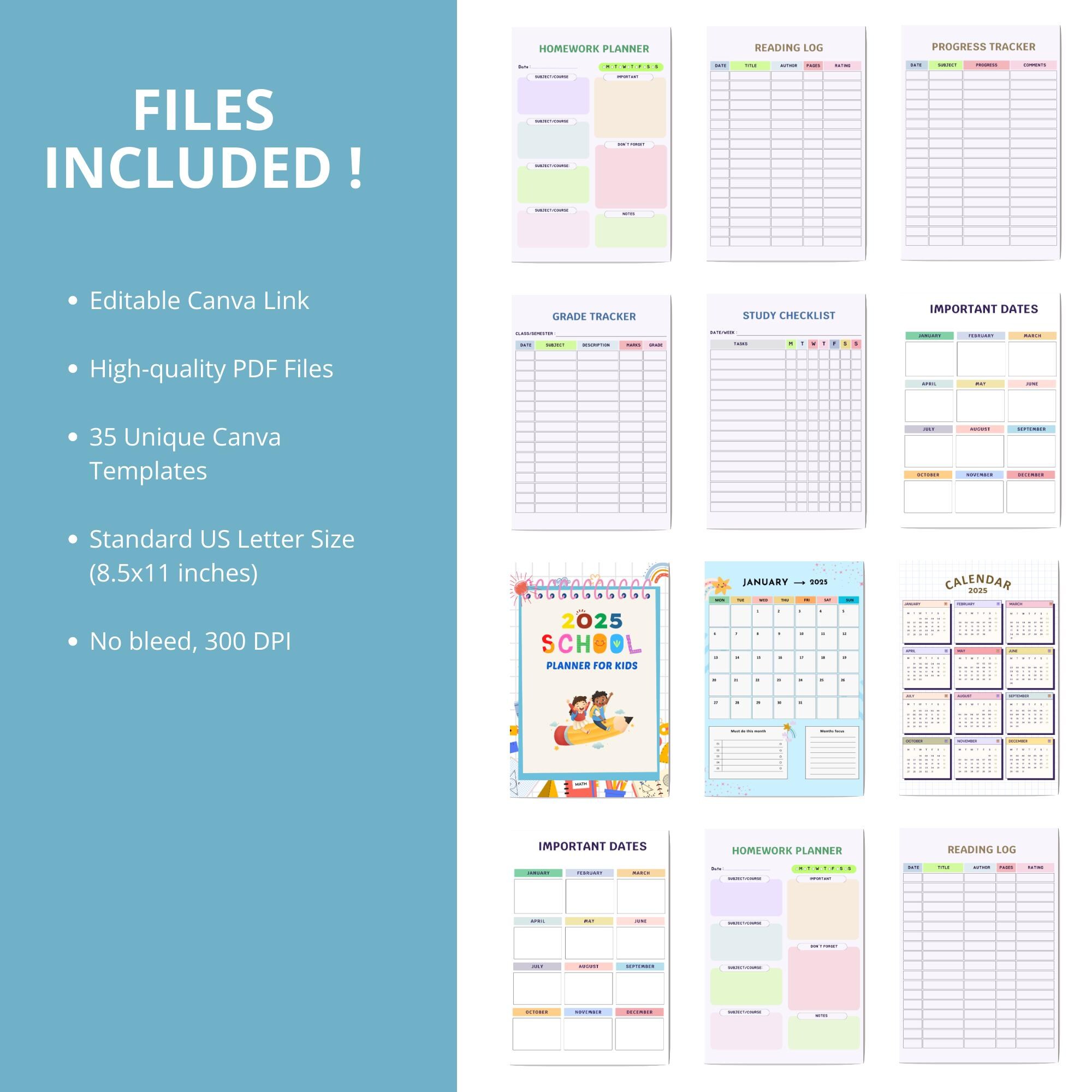 Editable 2025 Kids School Planner | Fun and Functional Homeschool ...