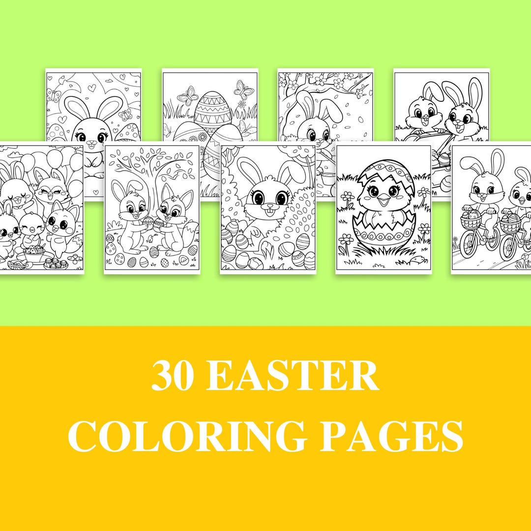 Easter Coloring Pages for Kids & Toddlers Simple and Easy Printable ...
