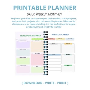 Editable 2025 Kids School Planner | Fun and Functional Homeschool ...