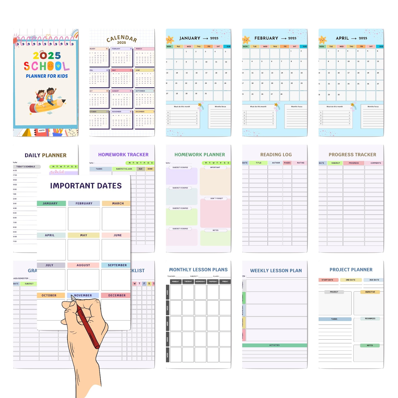 Editable 2025 Kids School Planner | Fun and Functional Homeschool ...