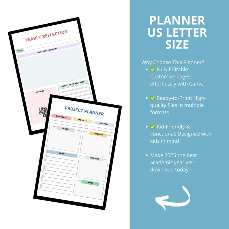 Editable 2025 Kids School Planner | Fun and Functional Homeschool ...