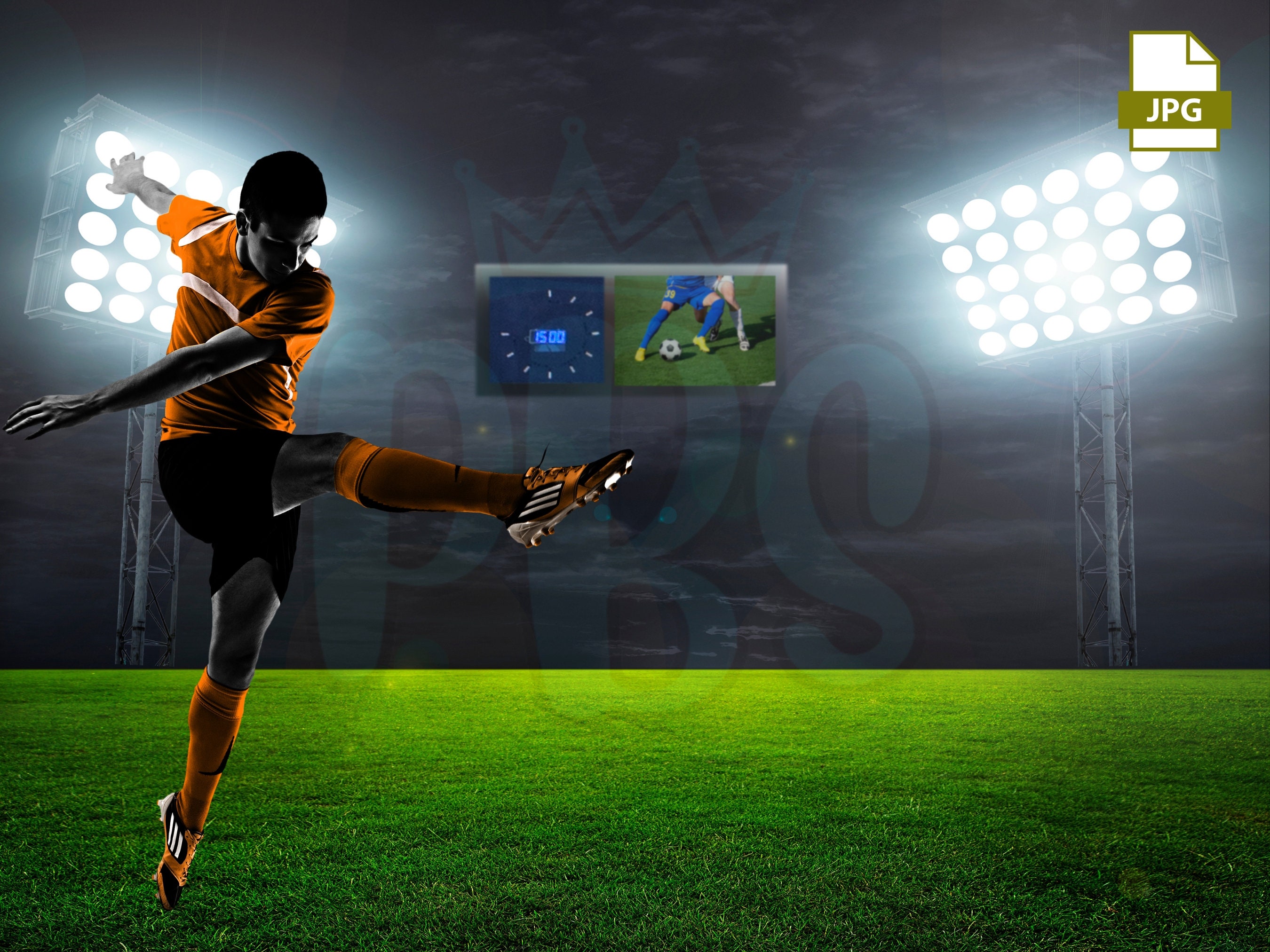 4 Soccer Digital Backgrounds JPG - DIGITAL DOWNLOAD| Football Backdrop ...