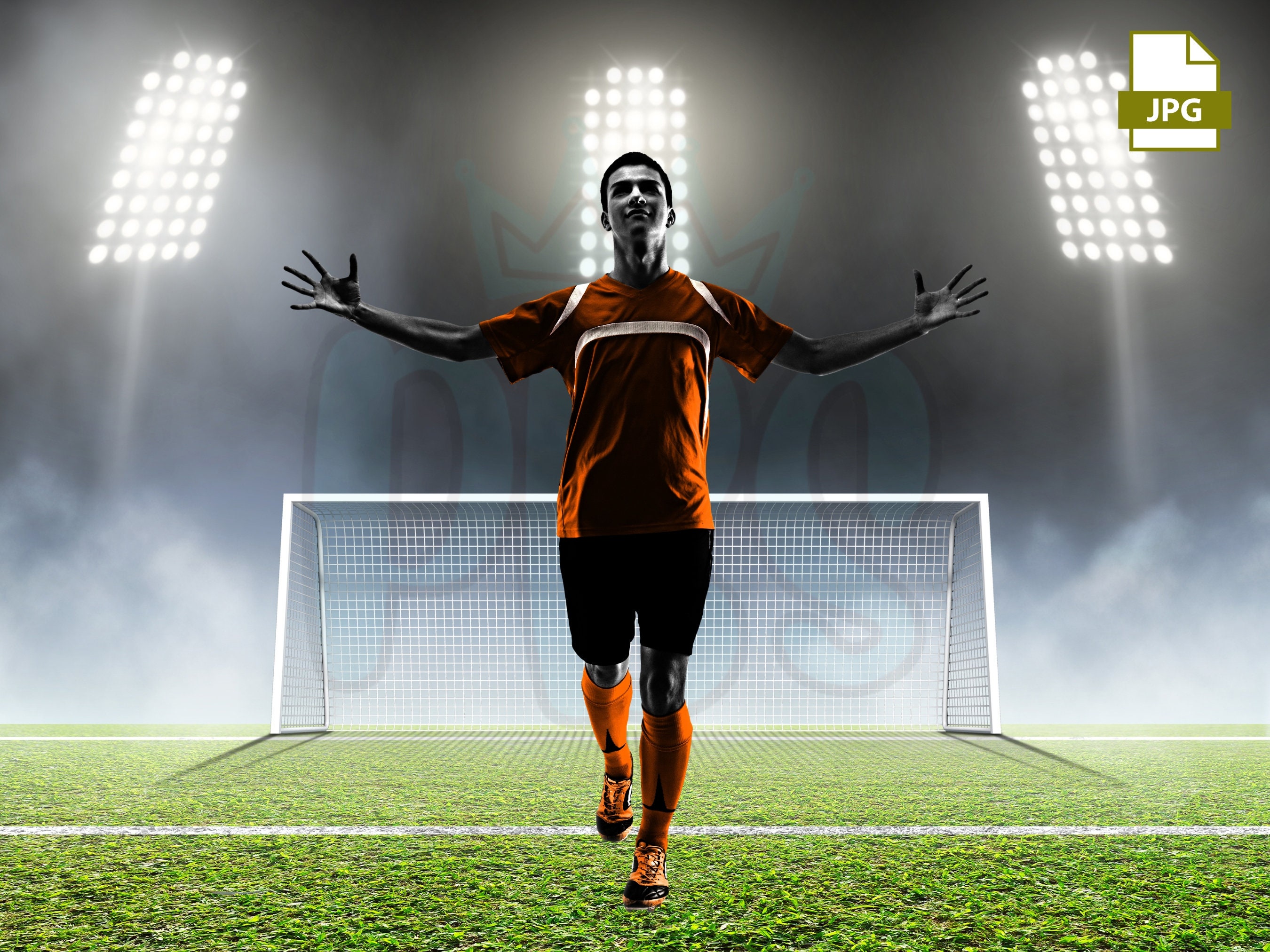 4 Soccer Digital Backgrounds JPG - DIGITAL DOWNLOAD| Football Backdrop ...