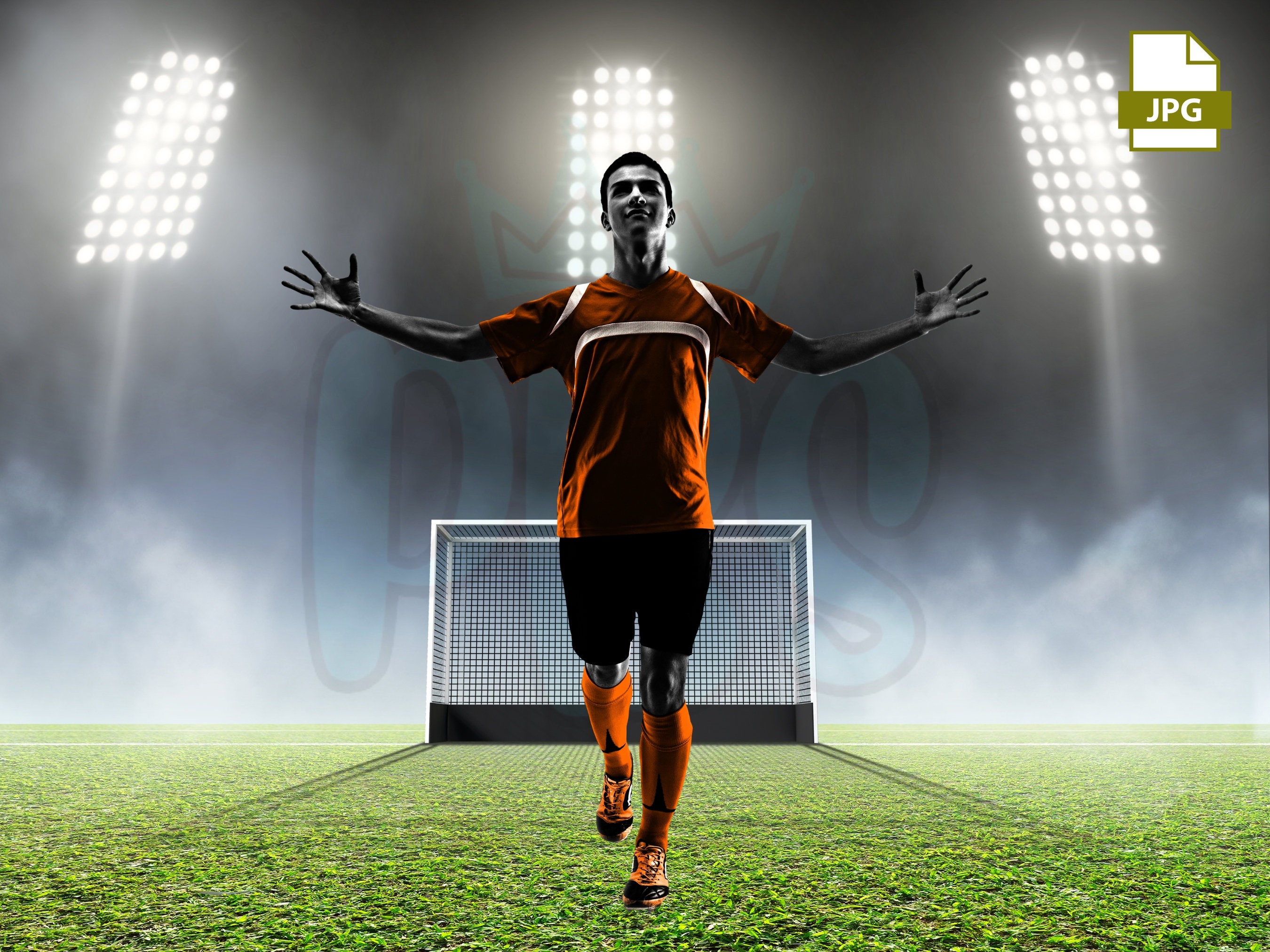 4 Soccer Digital Backgrounds JPG - DIGITAL DOWNLOAD| Football Backdrop ...