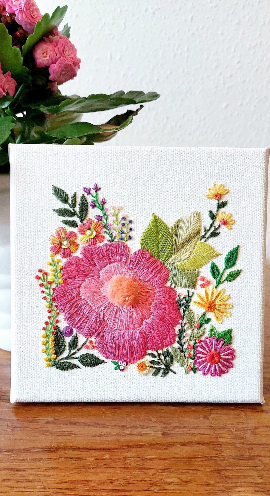 Handembroidered Canvas, Embroidery, Canvas, Canvas Wall Art - Etsy