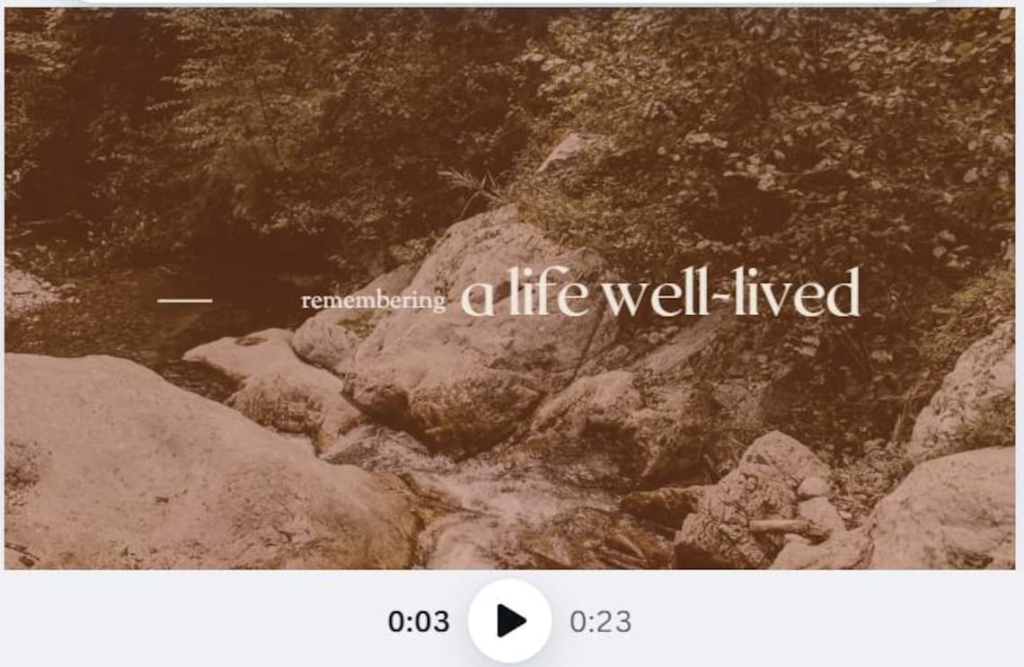 Funeral Video Slideshow Template: Celebration of Life, Memorial Video ...