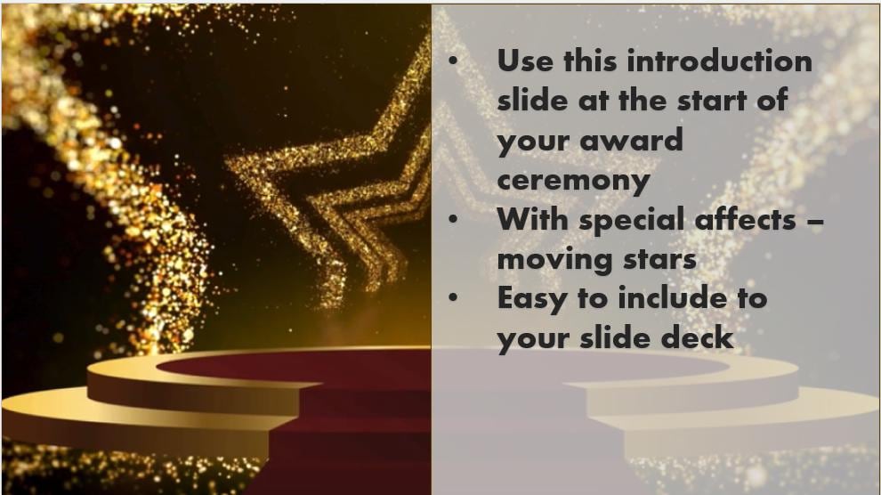 Award Ceremony Introduction Slide Powerpoint | Stars Animated ...
