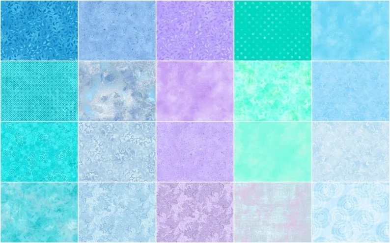Opal Sky by Wilmington Prints 2.5 Strips great Bundle of Pastel Colors ...