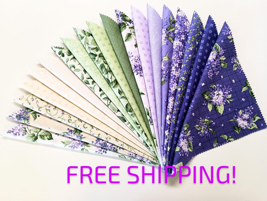 Newly Released! Lilac Lane Layer Cake: 10" Purple & Green Floral Cotton ...