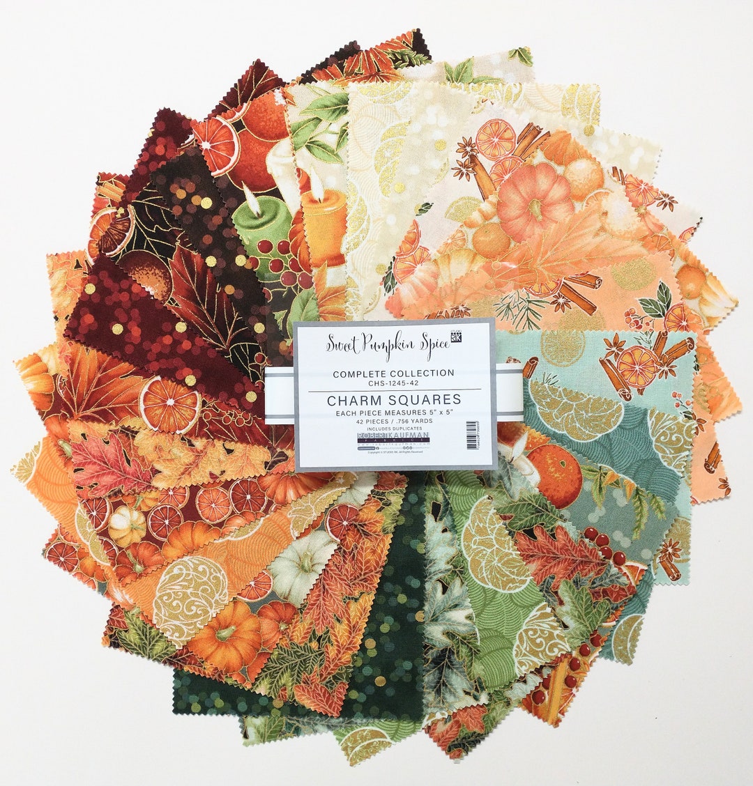 New Release! Sweet Pumpkin Spice Charm Squares by Robert Kaufman Lovely ...