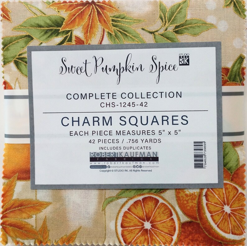 New Release! Sweet Pumpkin Spice Charm Squares by Robert Kaufman Lovely ...