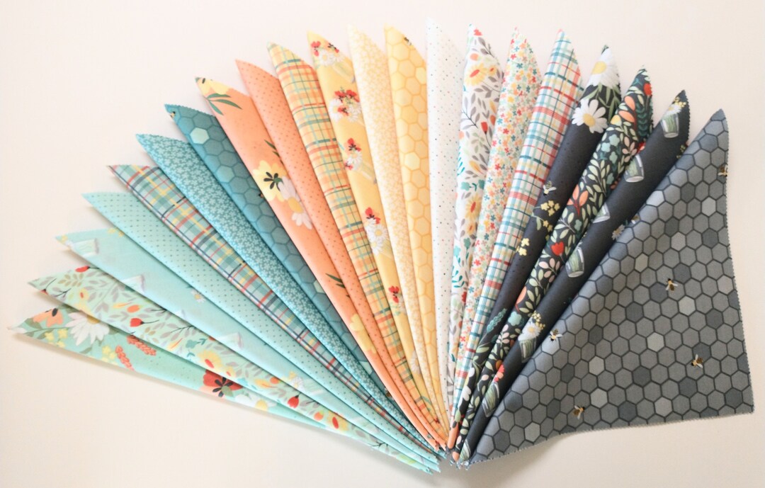 Newly Released! Sunshine & Sweet Tea Fabric Stacker: 10" Cotton Squares ...