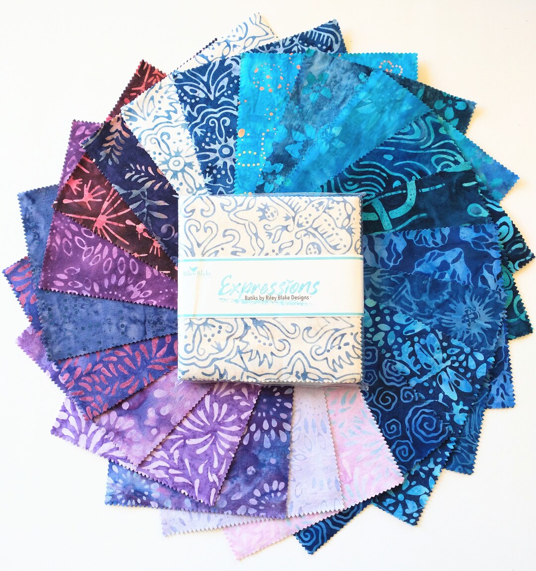Expressions Batiks Majesty 5" Charm Pack by Riley Blake A Beautiful ...