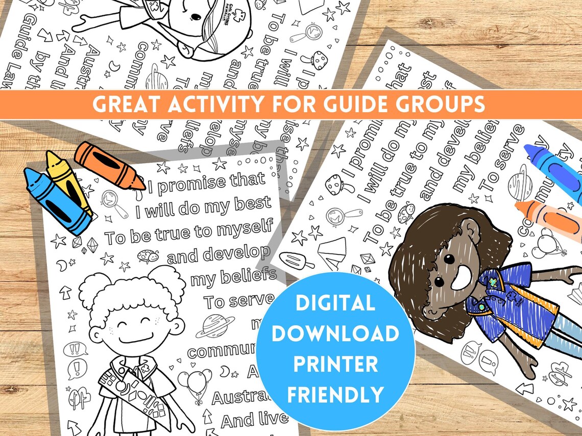 Girl Guides Australia Uniform and Promise | Girl Guide Printable ...