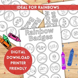 Rainbow New Badges Colouring Printable | 2025 Only! | Rainbows | Quick ...