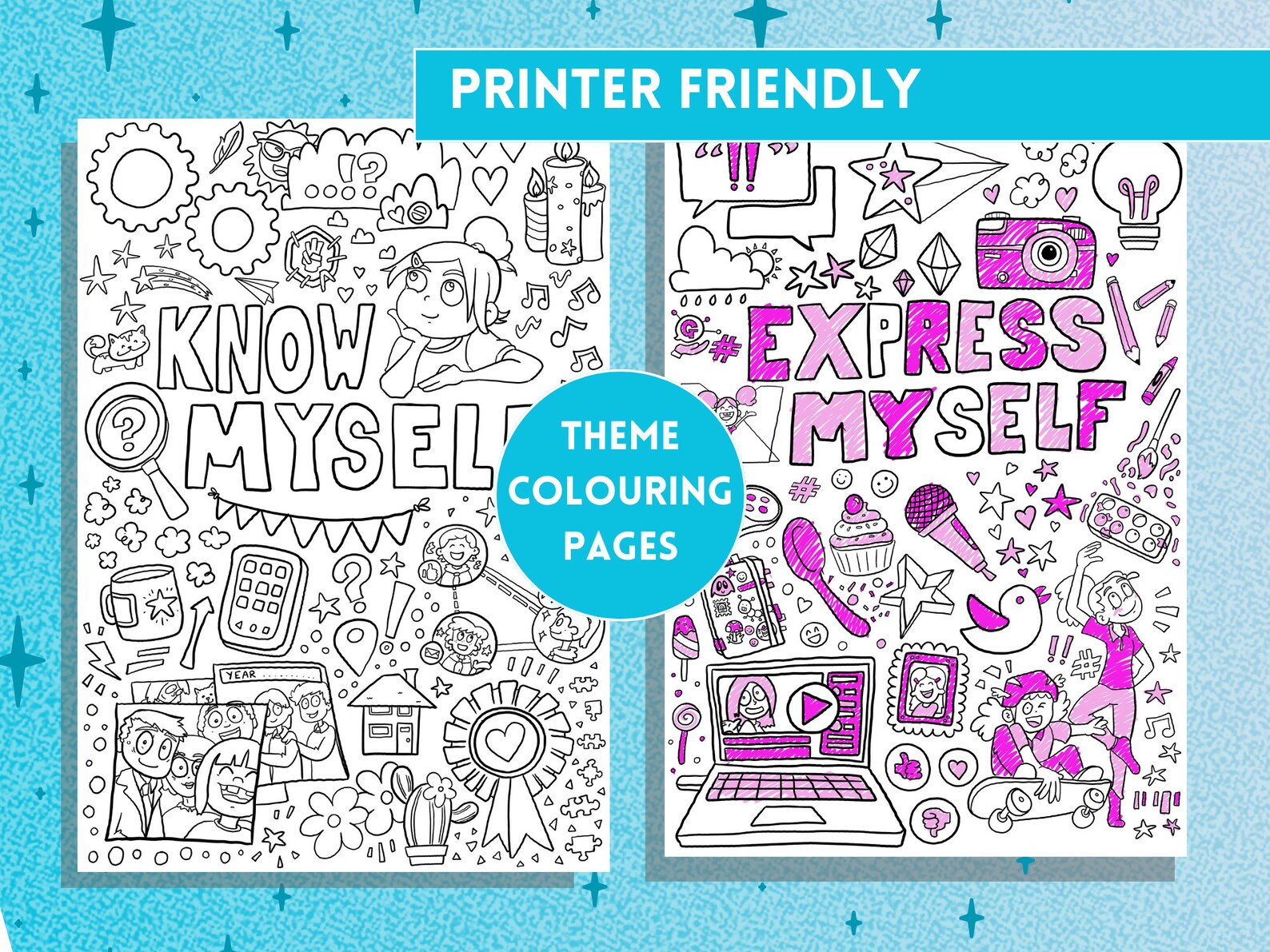 Girlguiding Theme Award Colouring Pages | Rainbows, Brownies, Guides ...