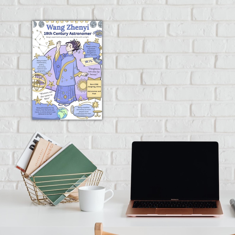 Wang Zhenyi Printable Colouring Page & Art Print | Trailblazing ...