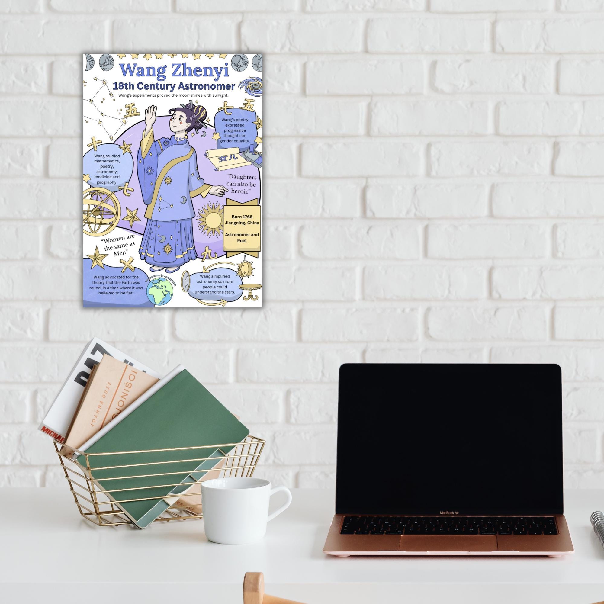 Wang Zhenyi Printable Colouring Page & Art Print | Trailblazing ...