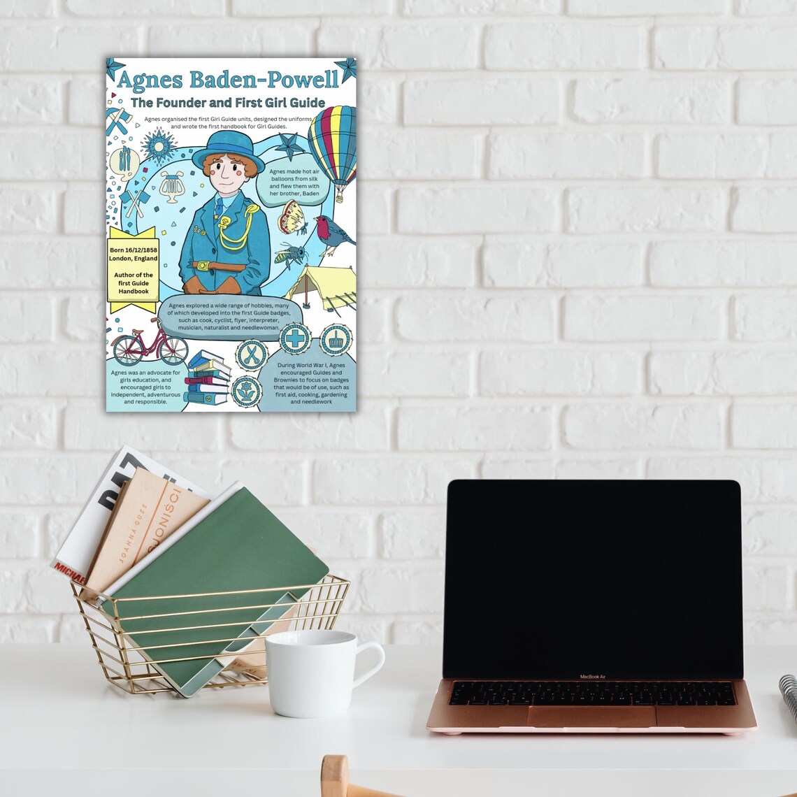 Agnes Baden-powell Colouring Page & Art Print | Girlguiding PDF ...
