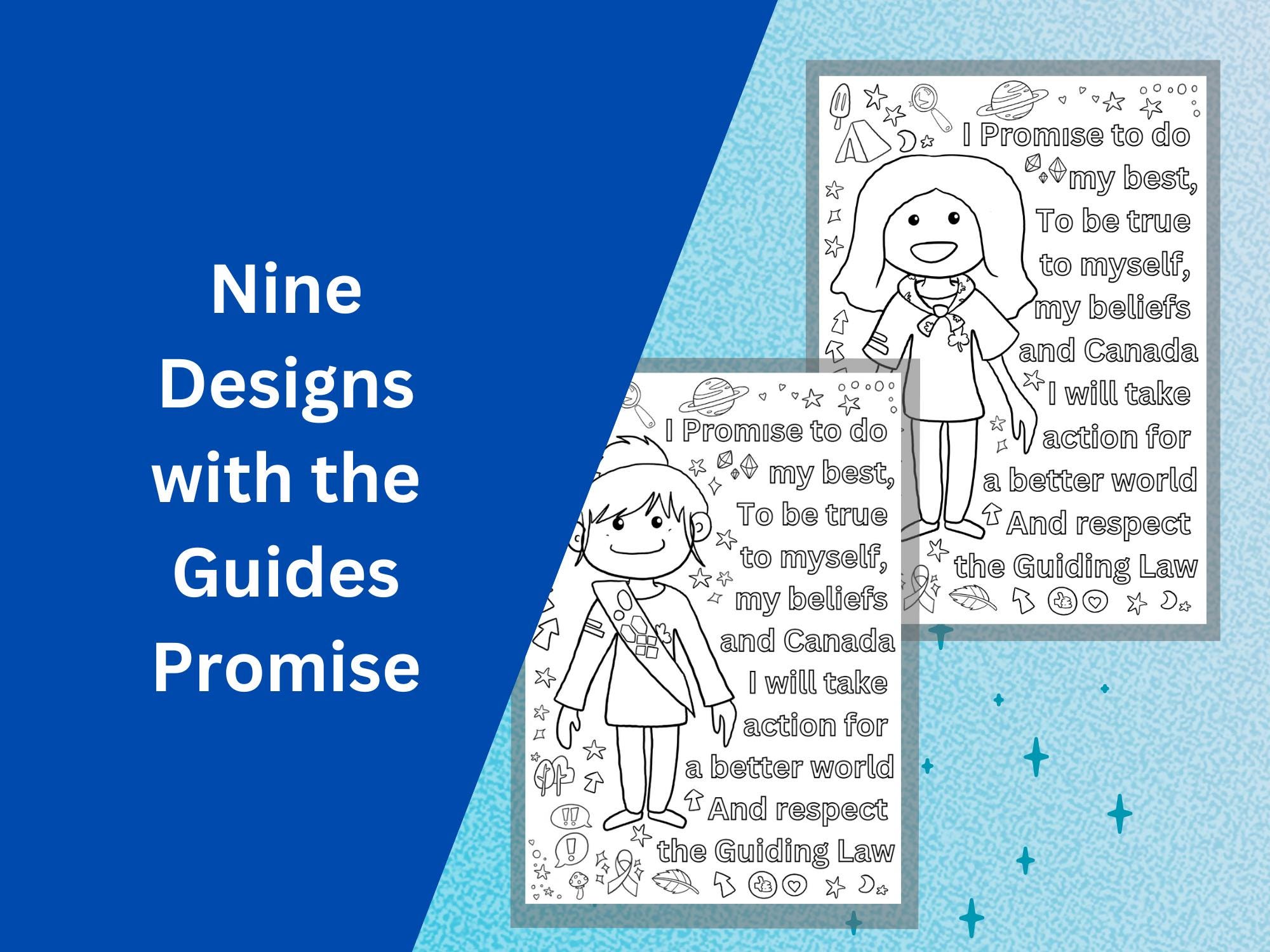 Guides Canada Uniform and Promise Colouring Pages | Girl Guide ...