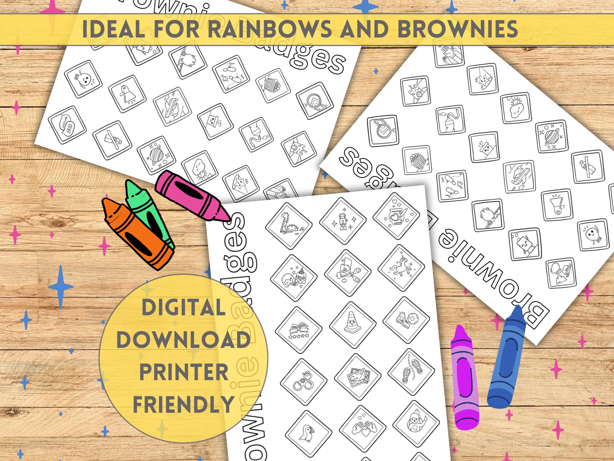 Brownie Badges Colouring Page 2025 Only! | Girl Guiding Printable (PDF ...