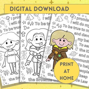 Brownie Promise and Uniform Colouring UK | Girlguiding Printable ...