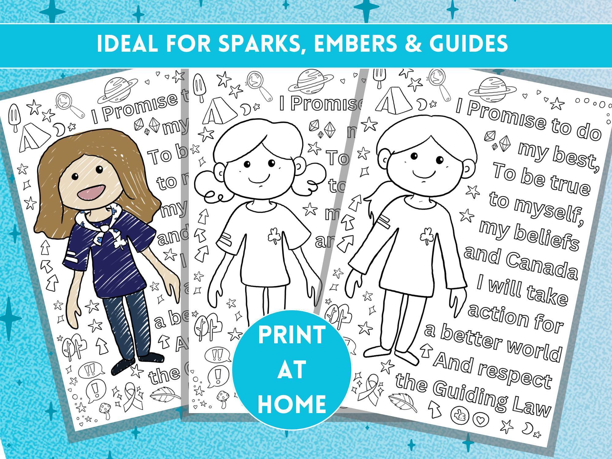 Guides Canada Uniform and Promise Colouring Pages | Girl Guide ...