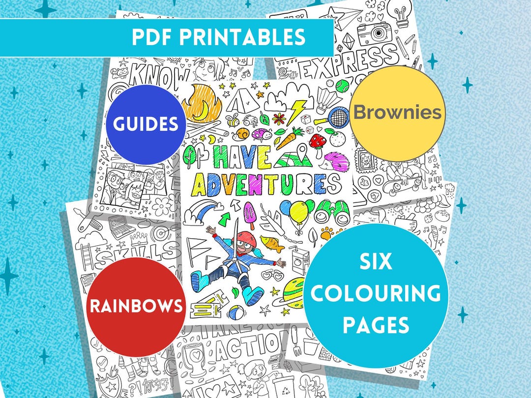 Girlguiding Theme Award Colouring Pages | Brownie Leader Resource ...