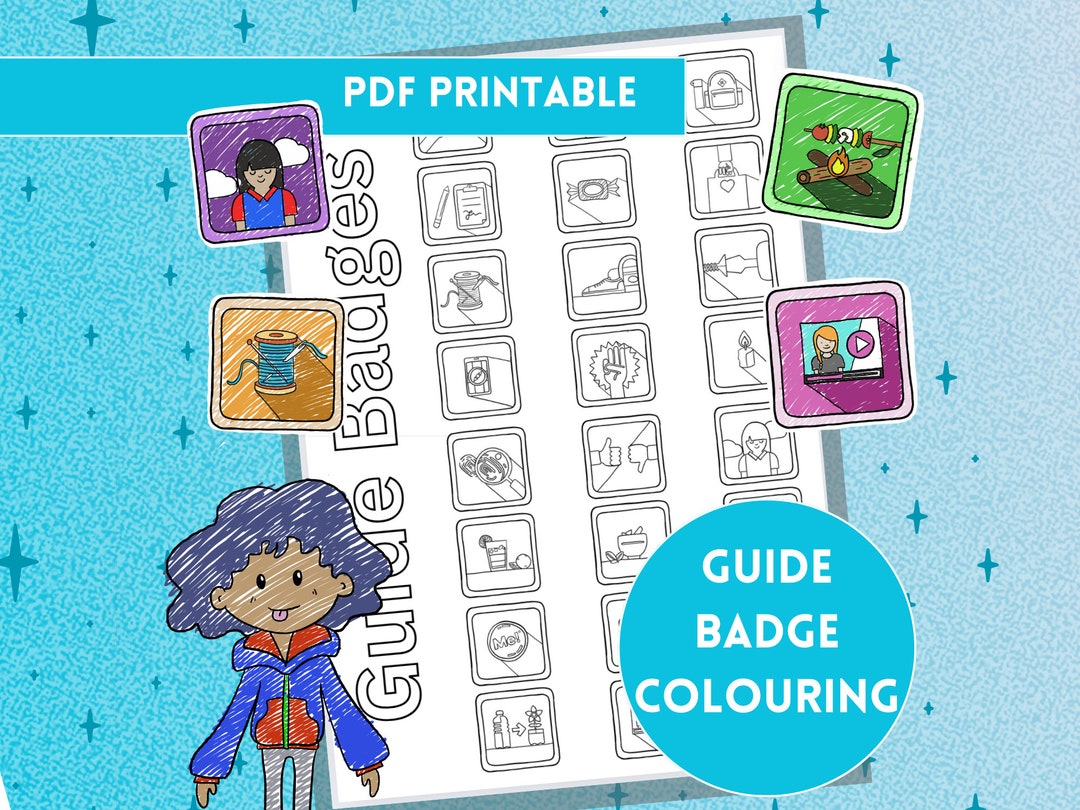Guide Badges Colouring Page | Guides UK | Brownies | Badges | Leader ...